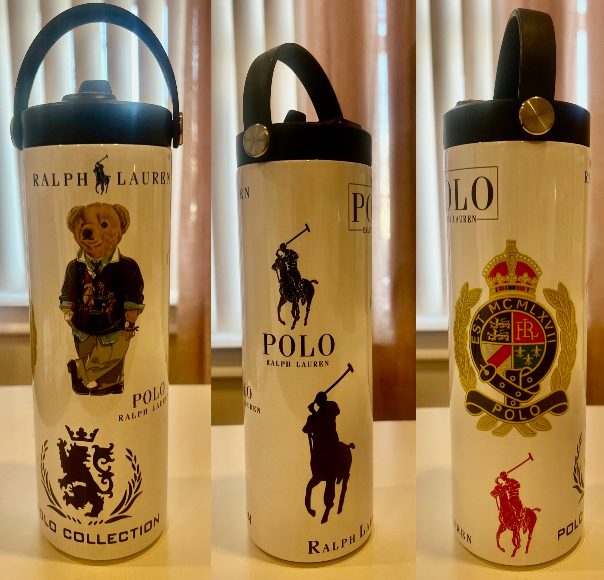 Ralph Lauren tumbler with and with out handle – Creations By Entenzz